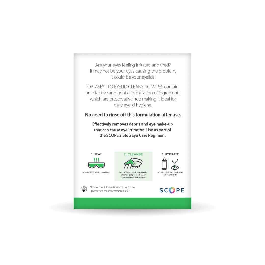 OPTASE® TTO Lid Wipes - 20count – myze The Daily Care for Eyes