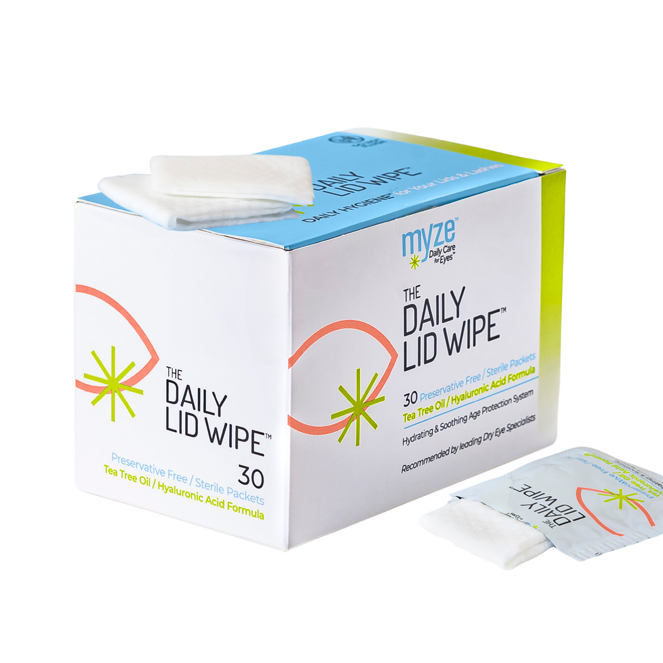 Preservative-free eyelid hygiene, The Daily Lid Wipe™ - 30count / myze ...